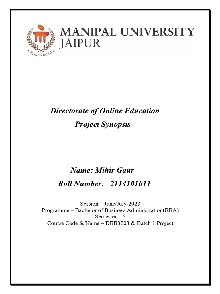 Synopsis On mARKETING sTRATEGY OF vOLtas | PDF | Survey Methodology ...