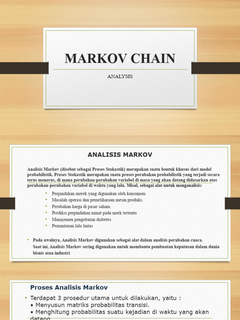 Analisis Markov: Proses & Aplikasi | PDF