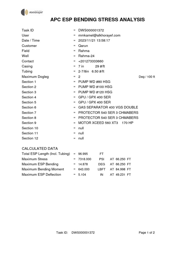 DWS000001372 - Stress Analysis Report | PDF | Bending | Elasticity (Physics)