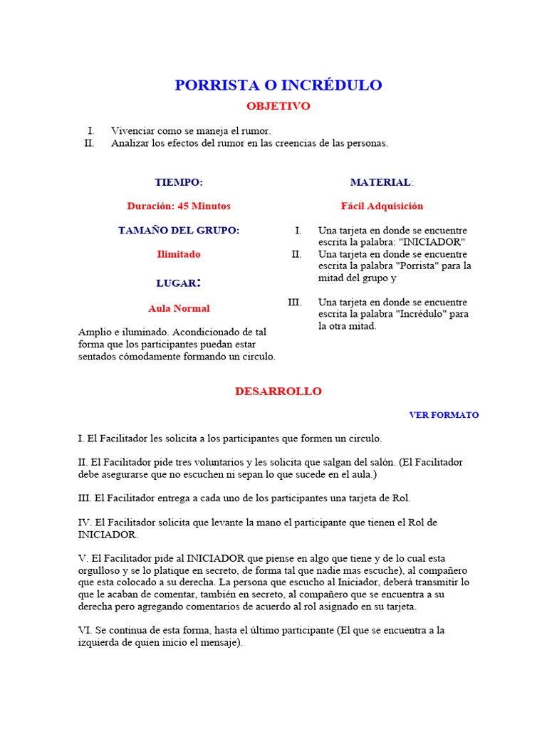 Porrista o Incrédulo | PDF | Crecimiento personal y profesional | Estudios de idiomas extranjeros