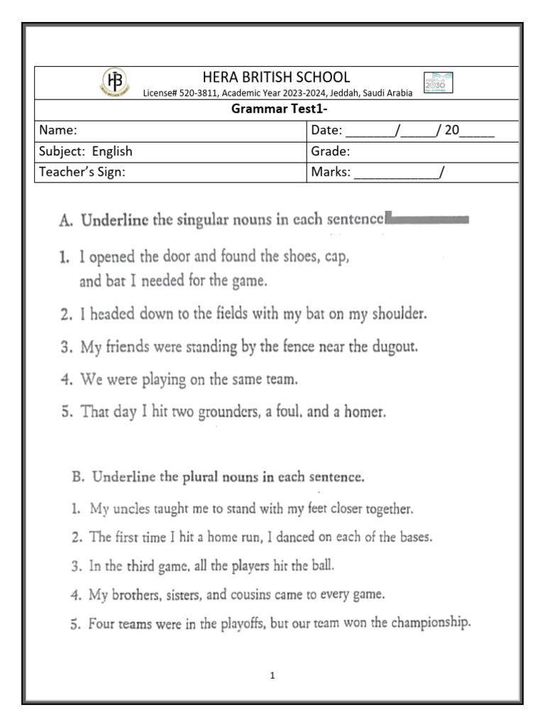 Grade4 Grammar U6-8 | PDF