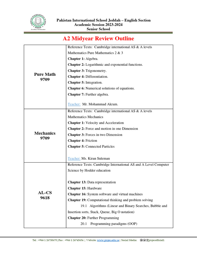 A2 Midyear Review Outline 3 | PDF | Microeconomics | Economics