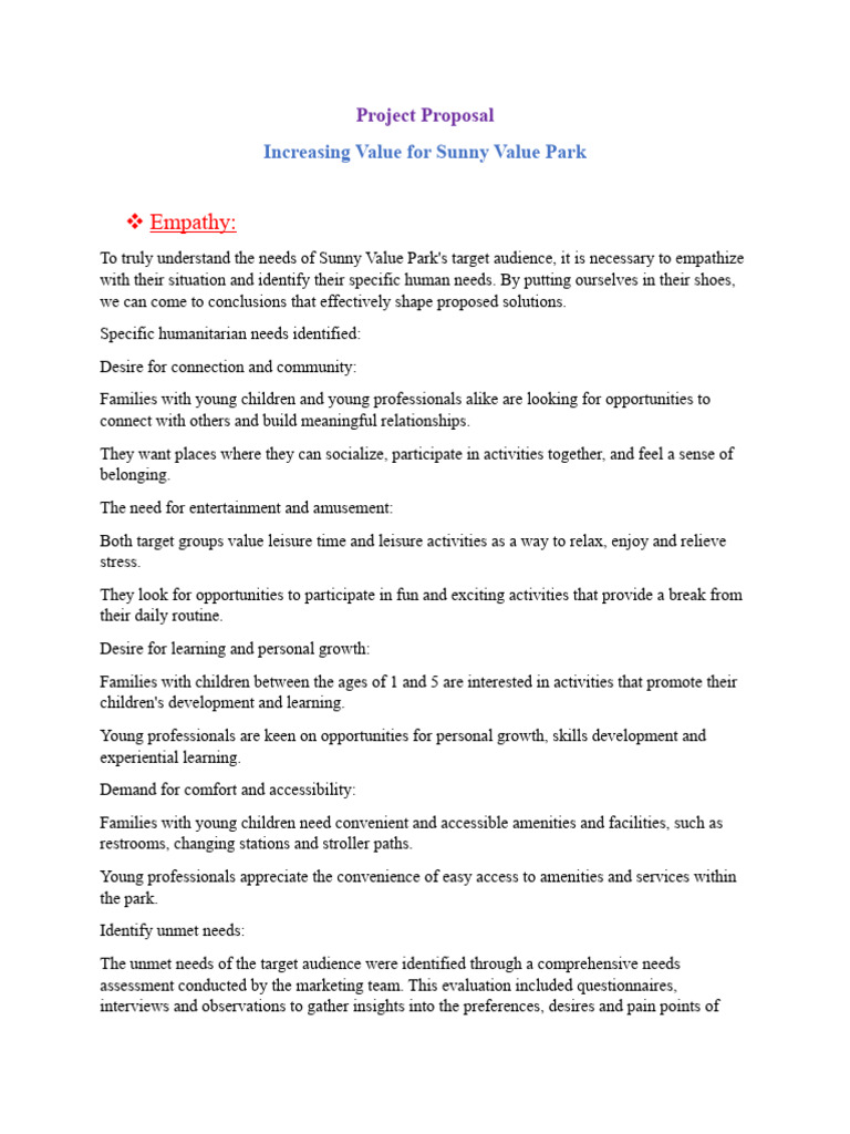 Project Proposal 30155 | Download Free PDF | Design Thinking | Prototype