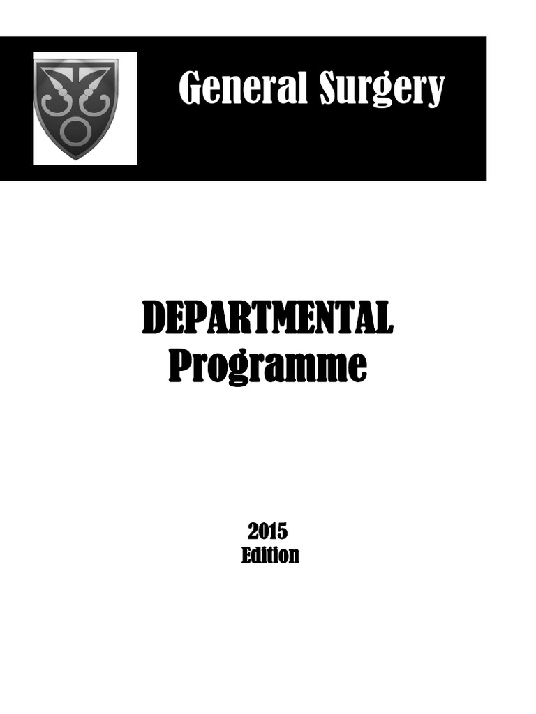 General Surgery Department Manual | PDF | Surgery | Radiology