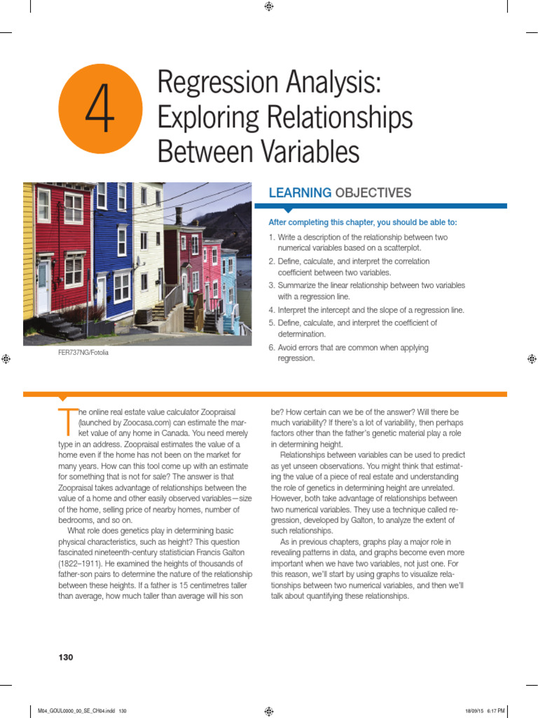 Gould ch04 | PDF | Linear Regression | Regression Analysis
