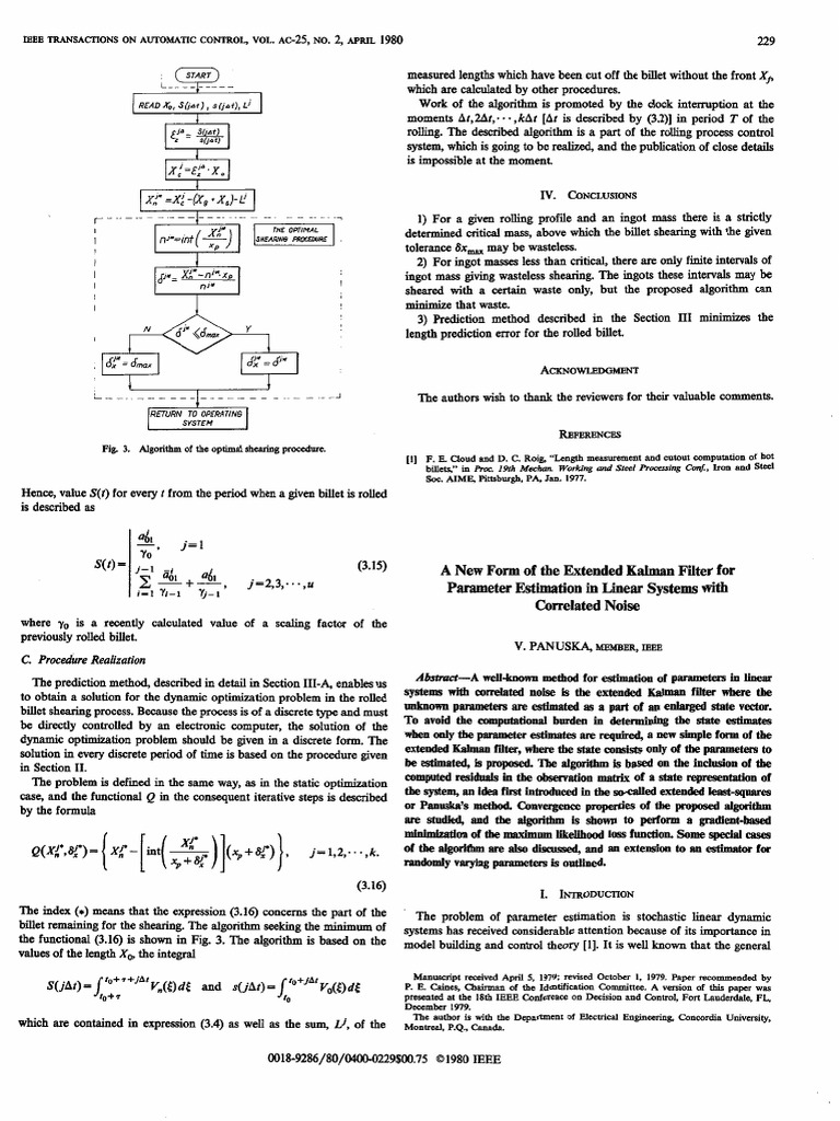 Tac 1980 1102269 | PDF | Kalman Filter | Applied Mathematics