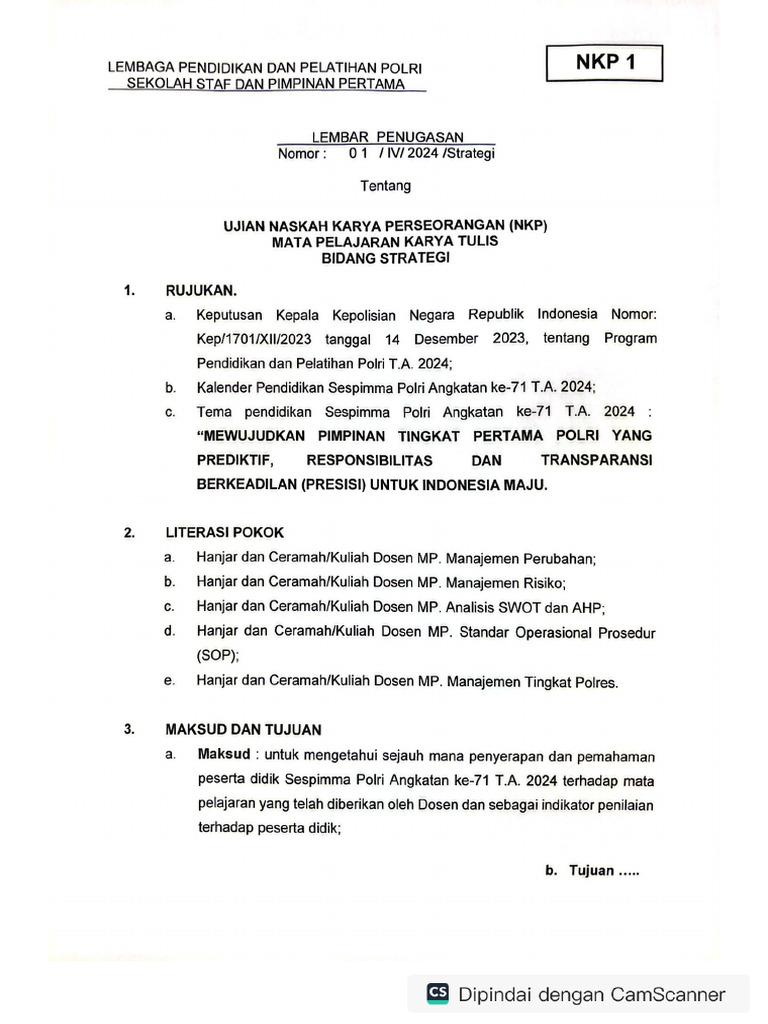 Lembar Merah NKP 1 | PDF