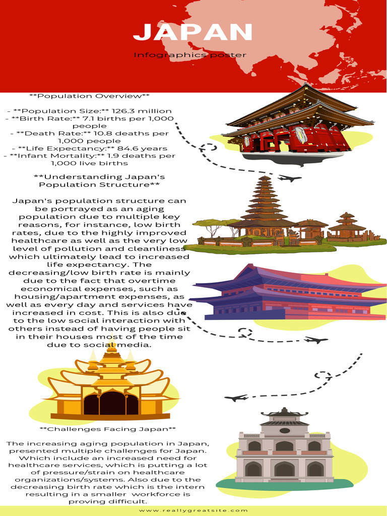 Japan's Aging Population Infographic | PDF | Birth Rate | Health Care