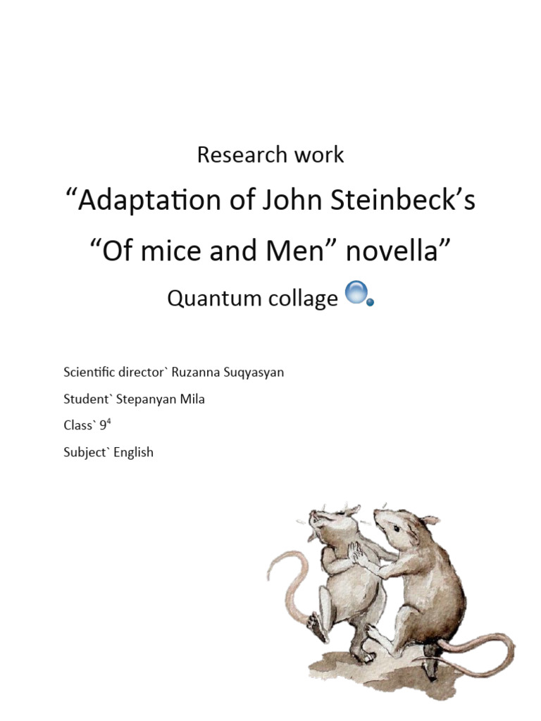 Research work1 | PDF | John Steinbeck