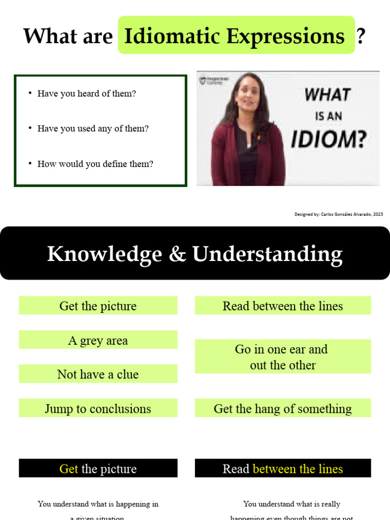 Introduction To Idioms - Knowledge and Understanding | PDF