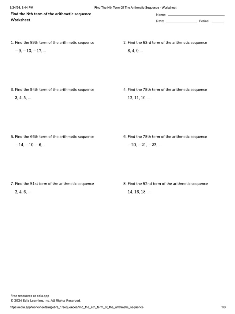 Using the Nth Term | PDF Using the Nth Term | PDF