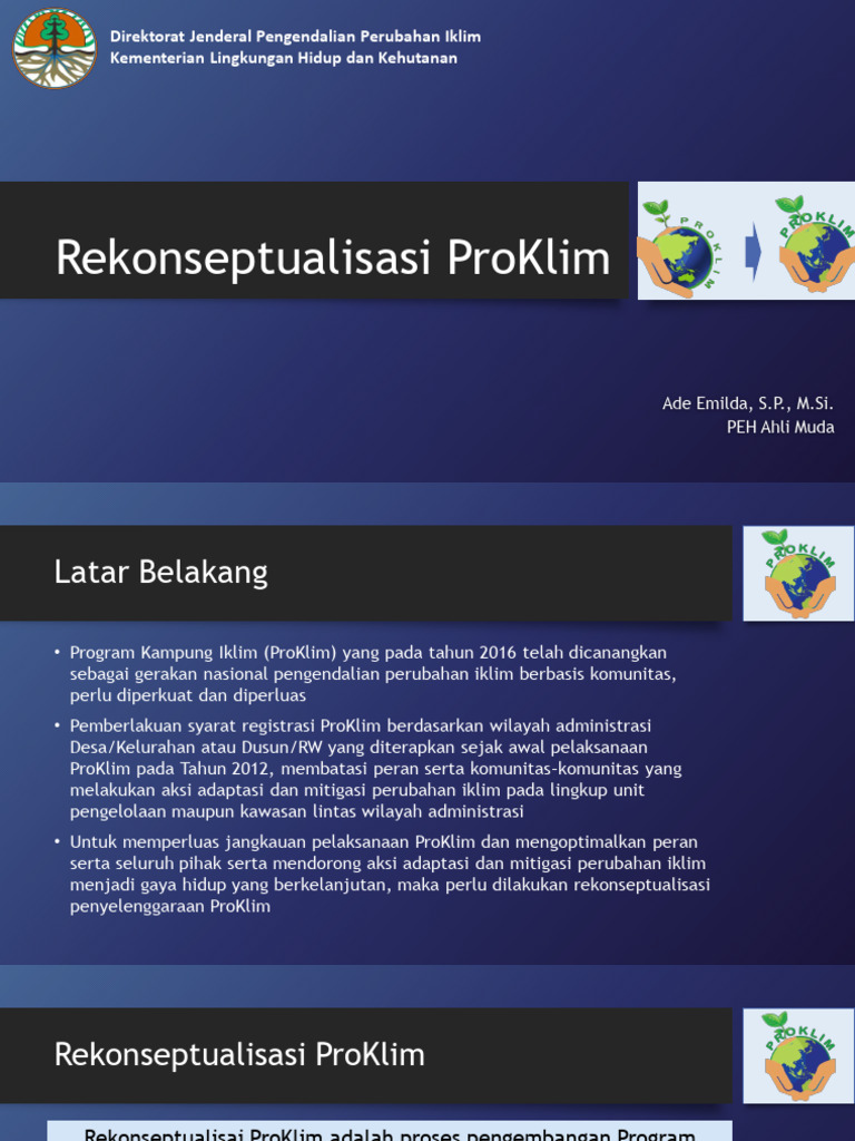 Rekonseptualisasi ProKlim | PDF | Sains & Matematika
