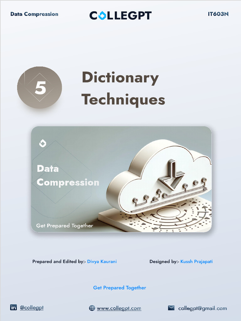 Unit - 5 _ Dictionary Technique | PDF | Data Compression | Code