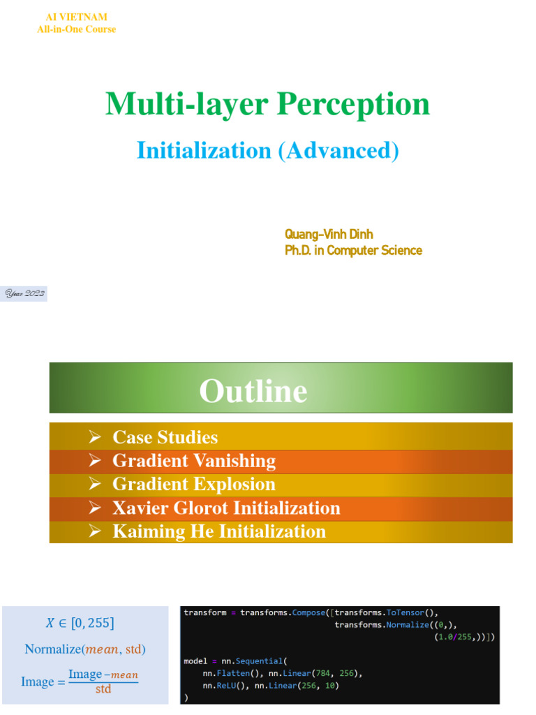 Initialization Techniques in MLPs | PDF | Variance | Algorithms