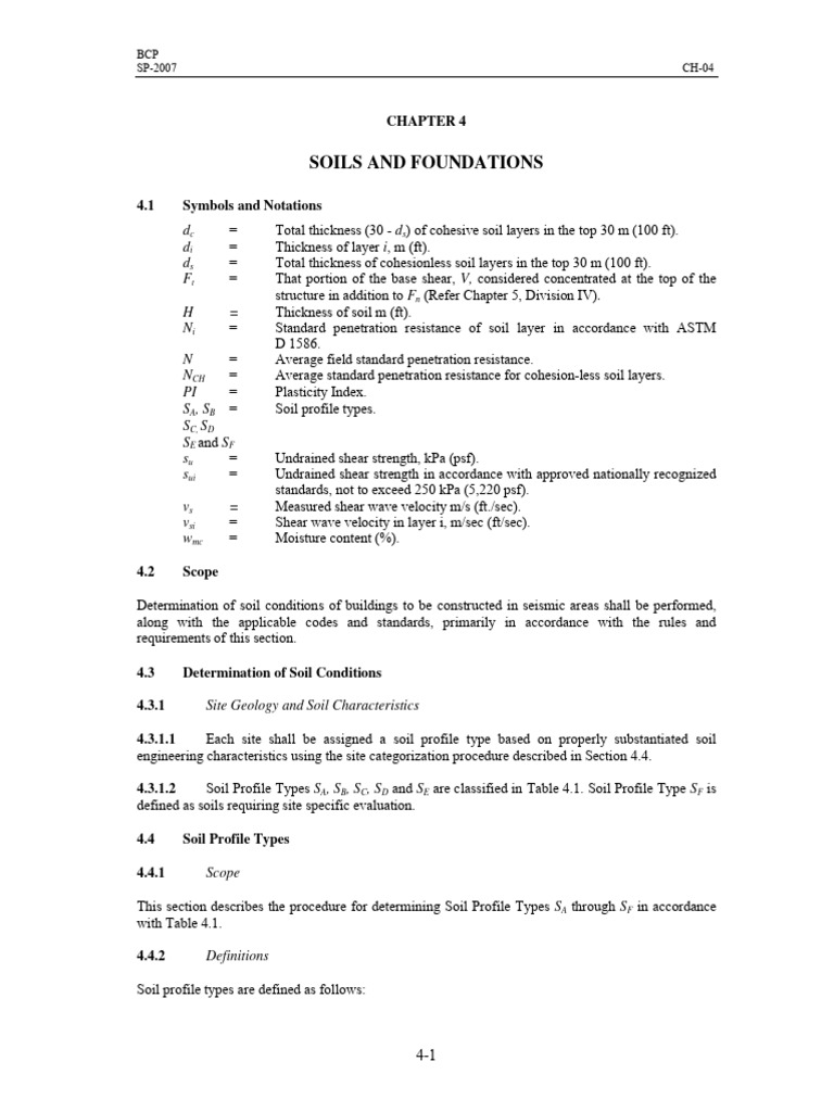 BCP CH 4, Soils & Foundations | PDF | Deep Foundation | Soil Mechanics