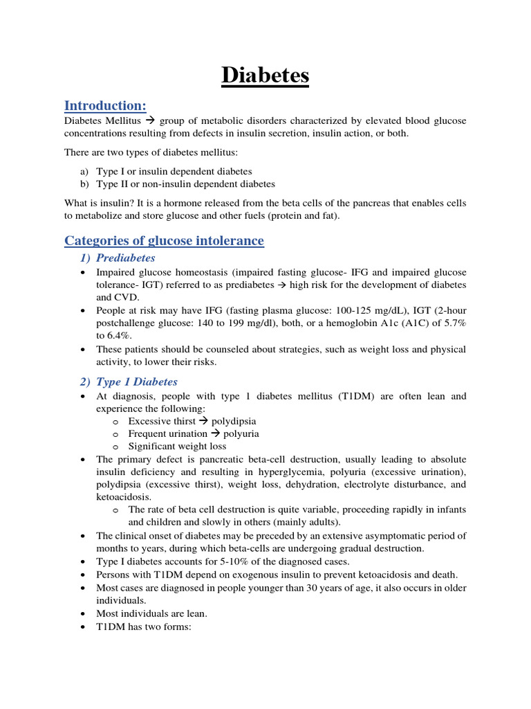 Understanding Diabetes Types | PDF | Gestational Diabetes | Prediabetes