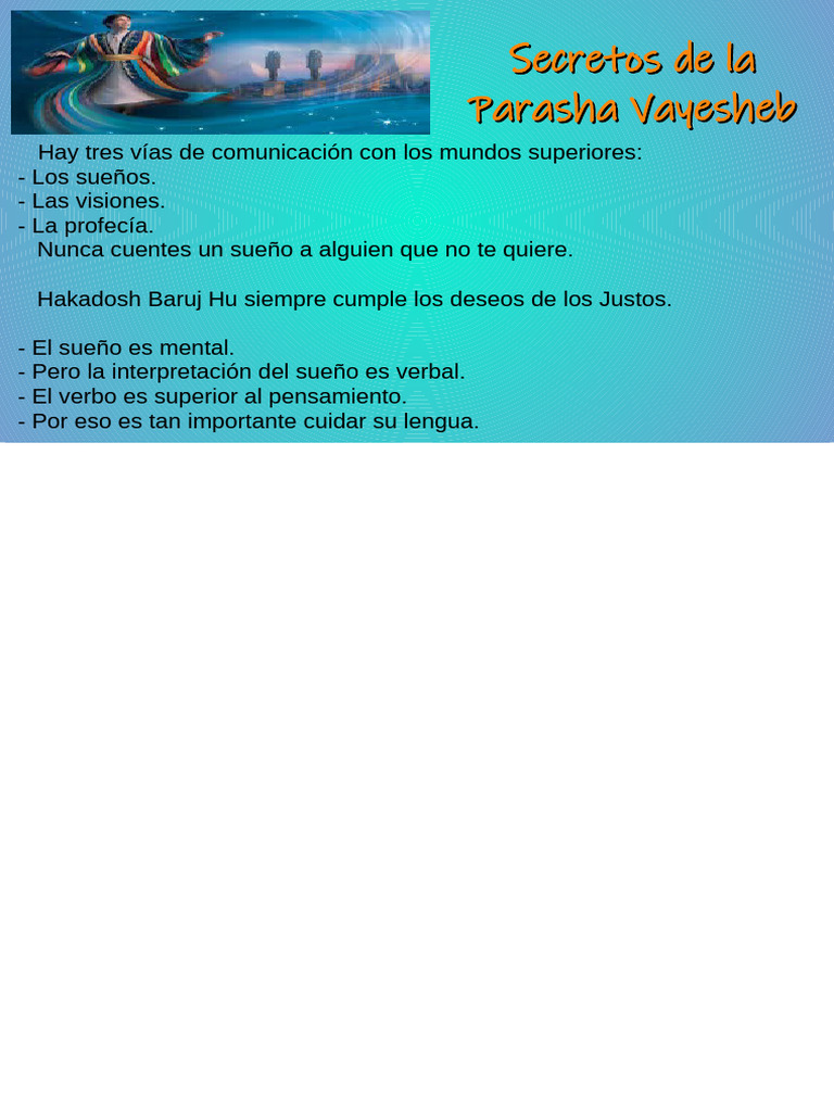 9 Parasha Vayeshev - Secretos | PDF | Estudios de idiomas extranjeros | Poesía