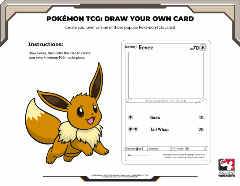 Draw Your Own Card Eevee | PDF