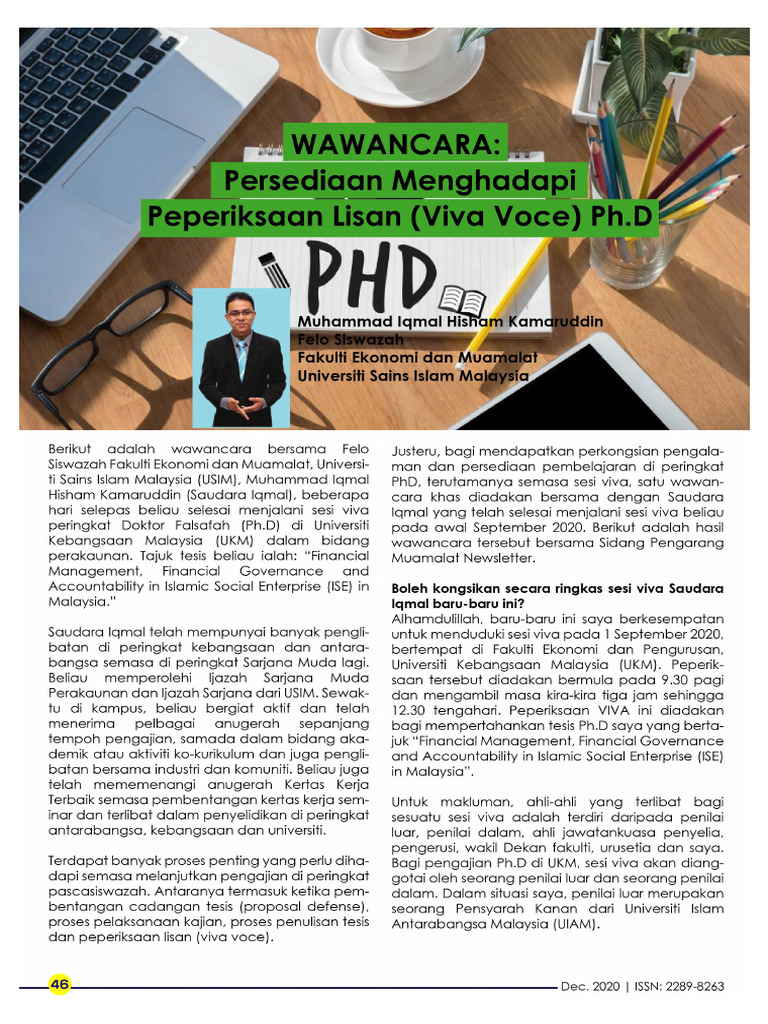 Wawancara - Persediaan Menghadapi Peperiksaan Lisan (Viva Voce) Ph.D | PDF