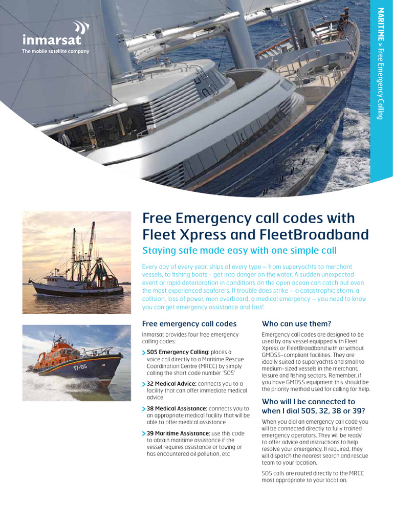 Free Emergency Call Codes for Vessels | PDF | Telecommunications