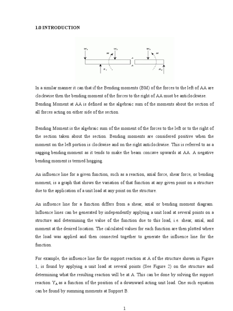 Bending Moment - Lab 2 | PDF | Bending | Beam (Structure)