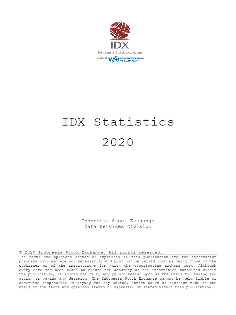 Idx Annually-Statistic 2020 | PDF | Asset Backed Security | Warrant (Finance)