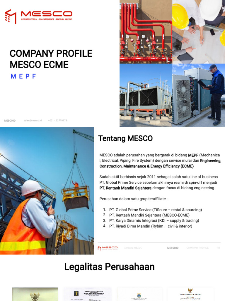 Profil Perusahaan MESCO ECME | PDF | Komputer