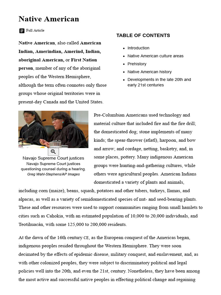 Native American | PDF | Indigenous Peoples Of The Pacific Northwest ...