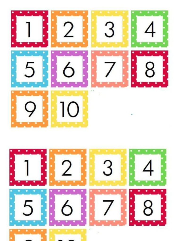 Jetoane Cu Numere 1-10 11 | PDF