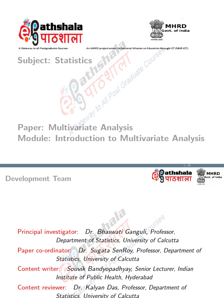 Introductionto Multivariate Analysis | PDF | Multivariate Statistics | Regression Analysis