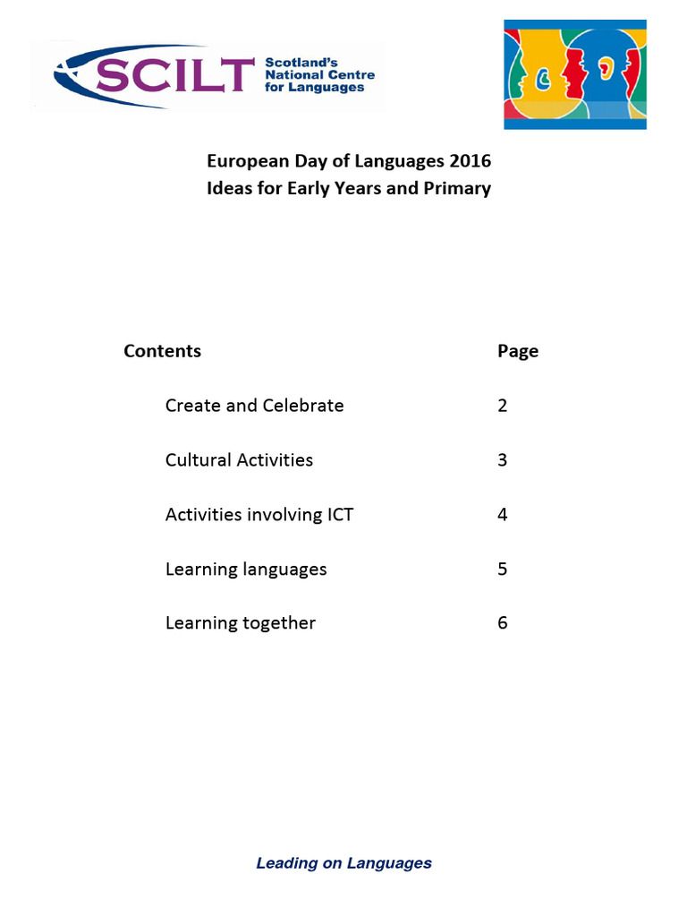 EDL - Primary - Ideas - 2016 FINAL | PDF | Second Language | Learning