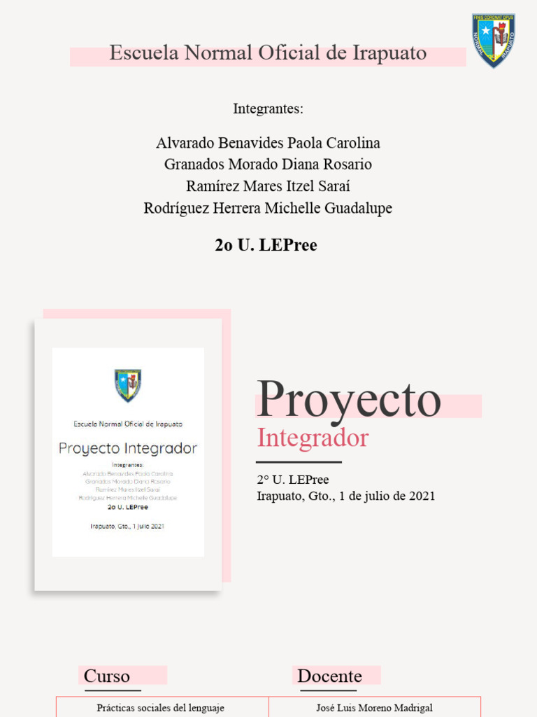 Proyecto integrador.2 | PDF | Educación de la primera infancia | Evaluación