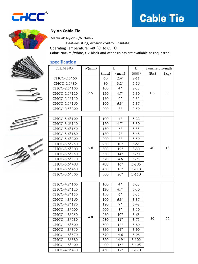 Catalog-Nylon Cable Tie | PDF