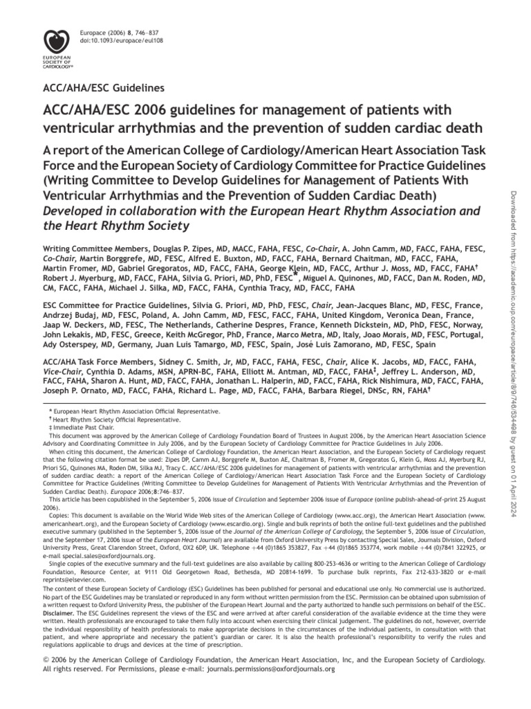 2006 ACC - AHA - ESC Guidelines For Management of Patients With ...