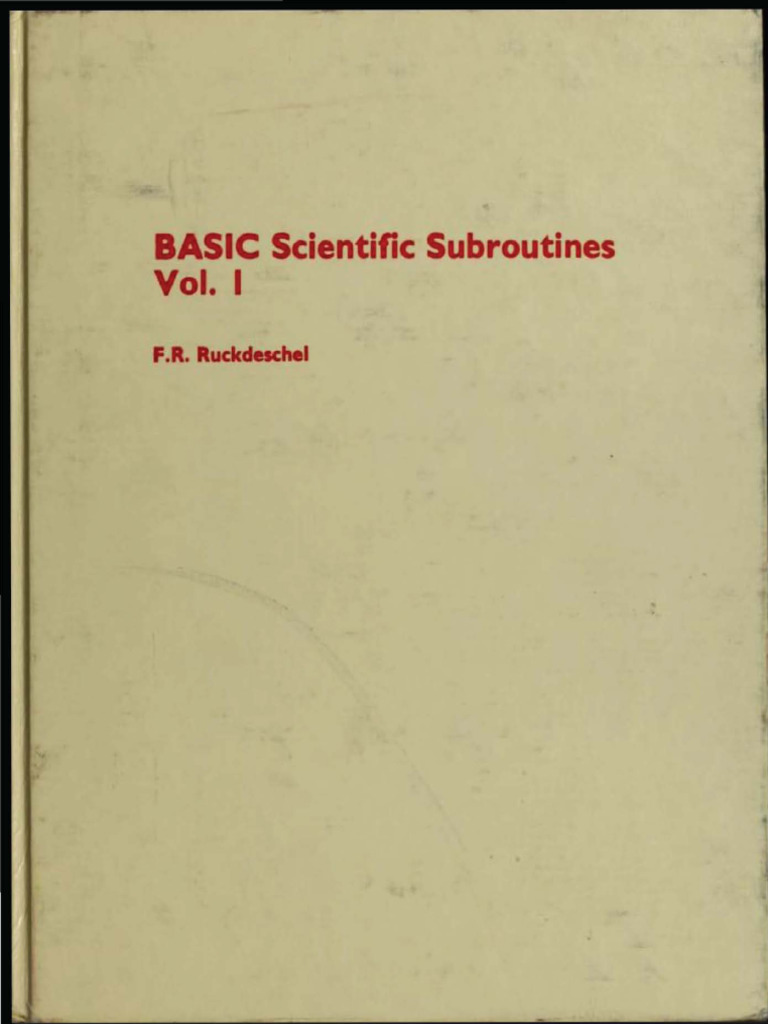 BASIC Scientific Subroutines | PDF | Basic | Microcomputers