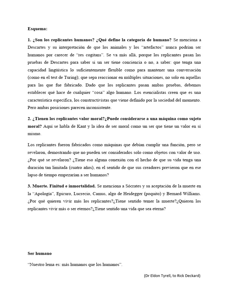 Análisis Blade Runner | PDF | Robot | Robótica