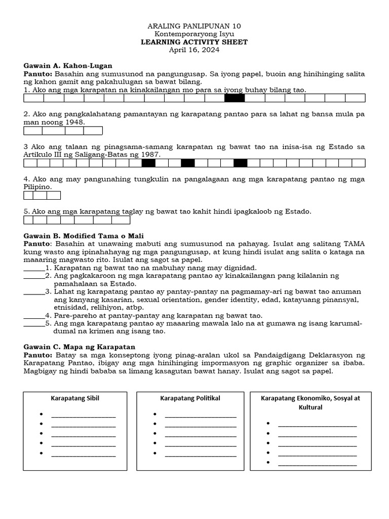 Activity-Learning-sheet-AP10-April-16 | PDF