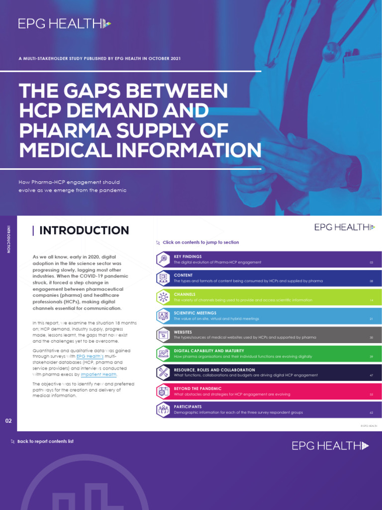 EPG Health - 2021 - Report - Gaps Between HCP Demand and Pharma Supply ...