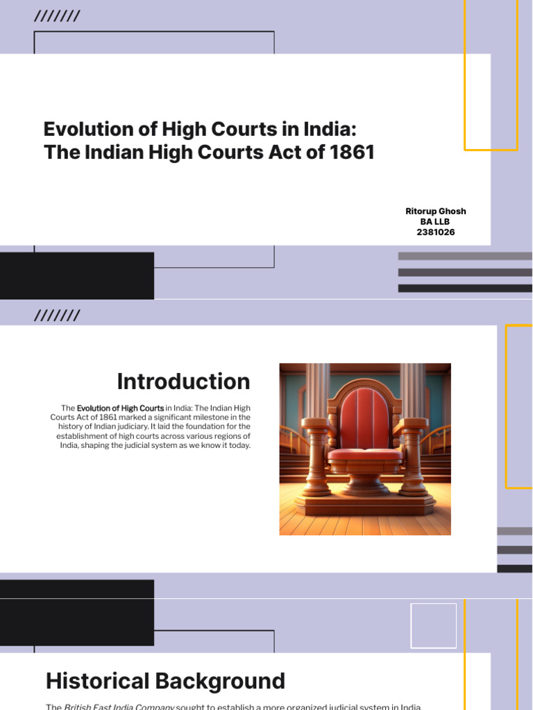Evolution of High Courts in India | PDF | Judiciaries | Common Law