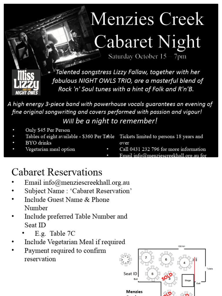 Cabaret Night Promotion Flyer A6 | PDF
