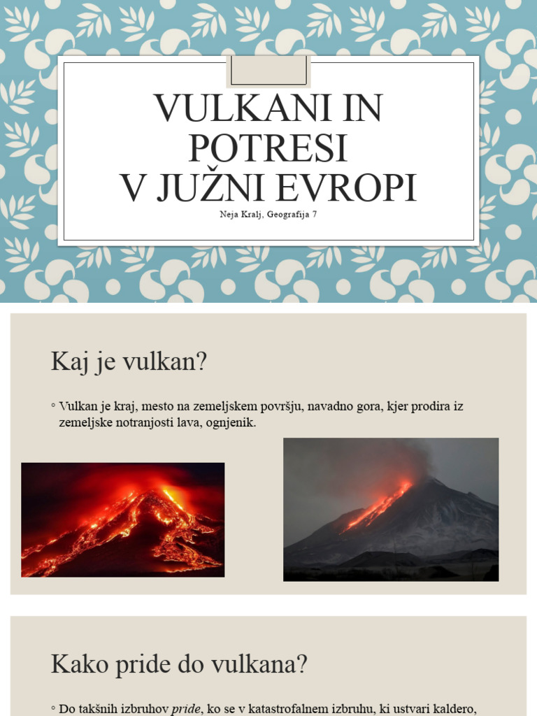 Vulkani in Potresi | PDF