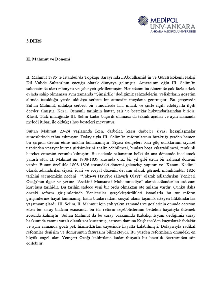 Ataturk Ilkeleri Ve Inkilap Tarihi 3.Ders Notu | PDF