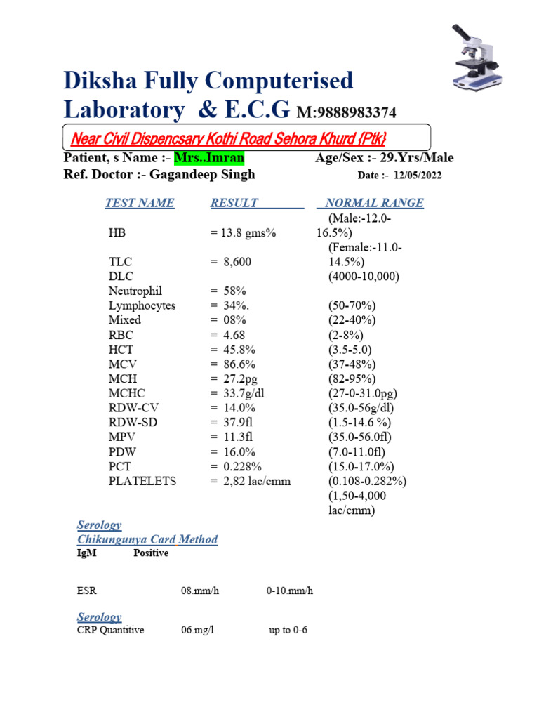 Diksha Fully Computerised Laboratory | PDF | Tests | Clinical Pathology
