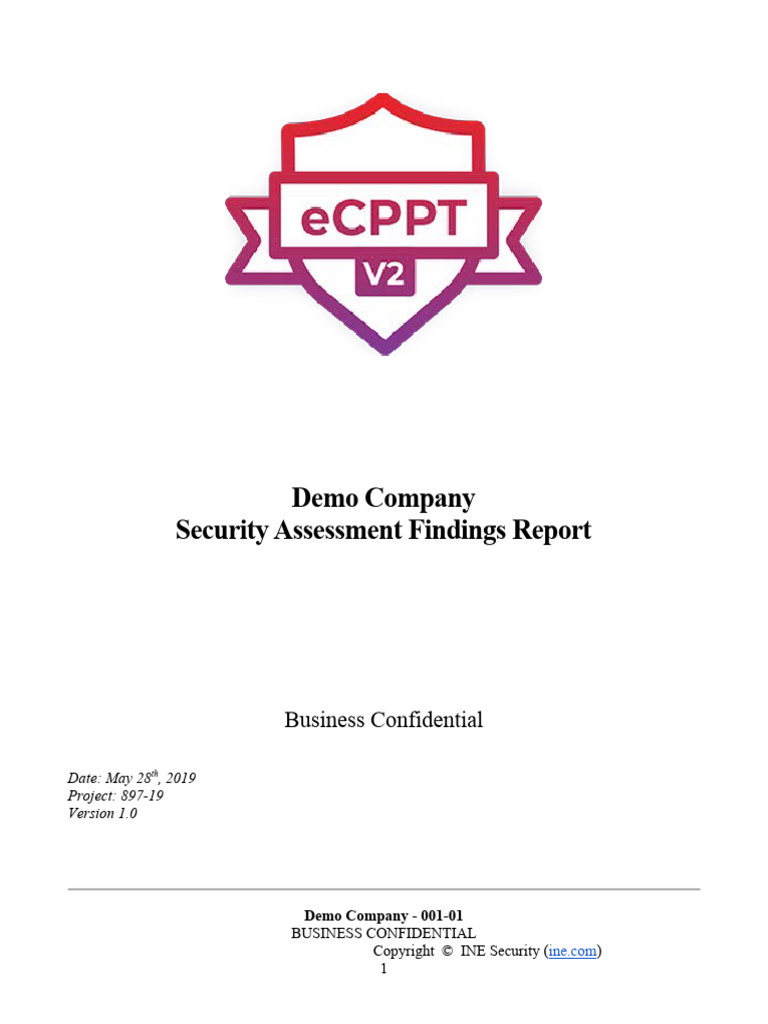 Plantilla Reporte eCPPTv2 v2 | PDF | Vulnerability (Computing ...