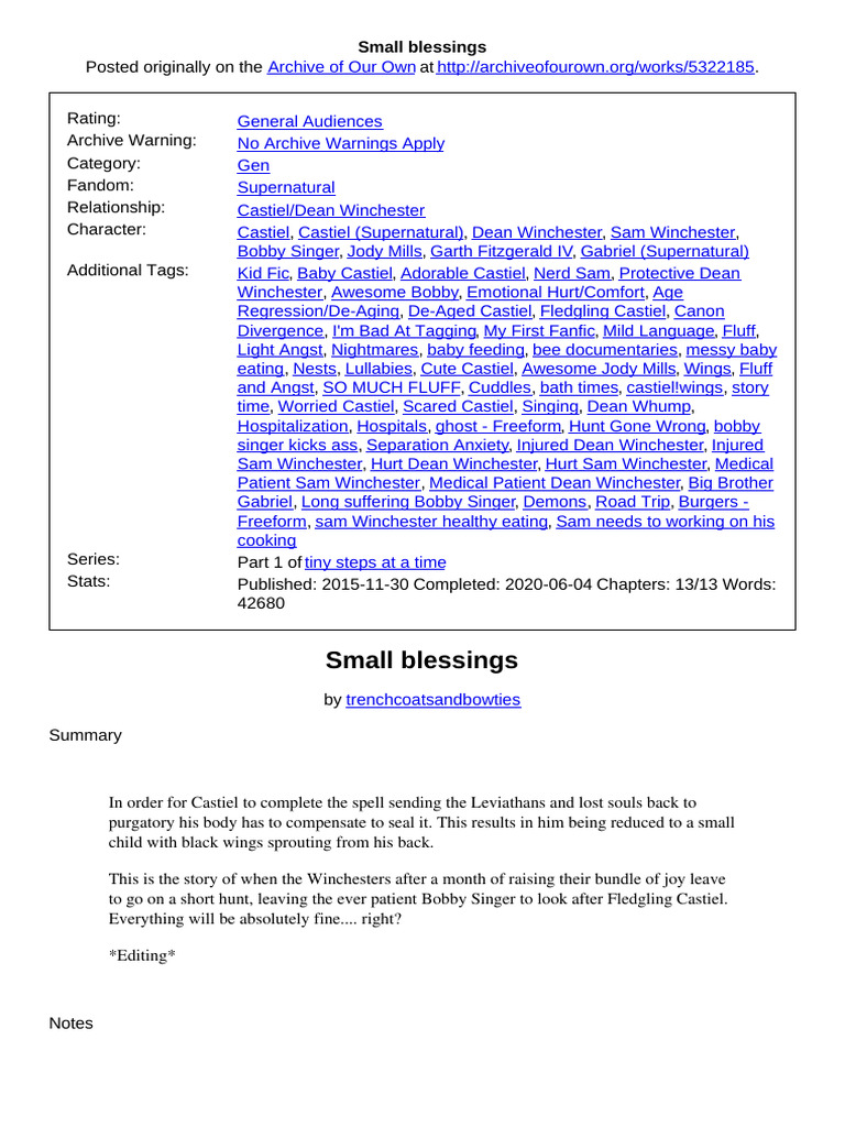 Small Blessings | PDF | Mystery, Thriller & Crime Fiction