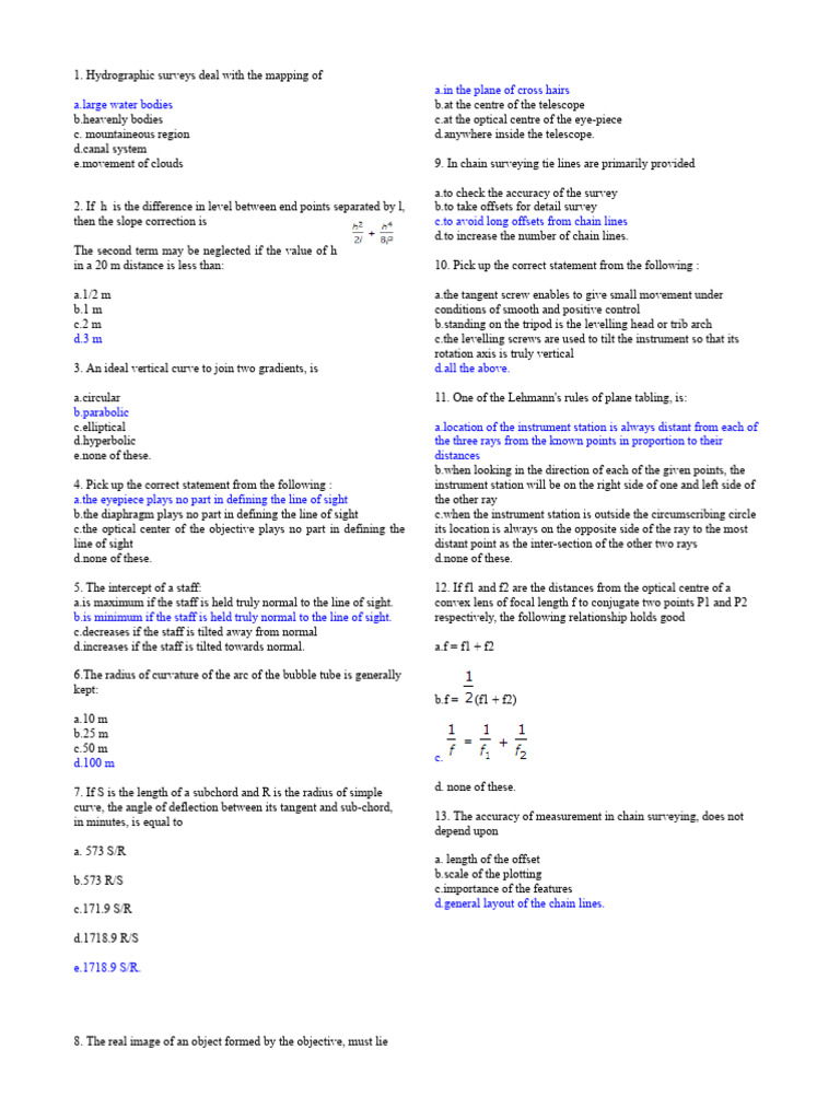 Indiabix 1-4 | PDF | Surveying | Geometry