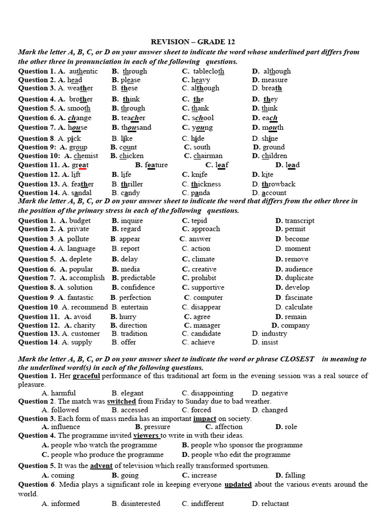 Revision Grade 12 | Download Free PDF | Text Messaging | Identity ...