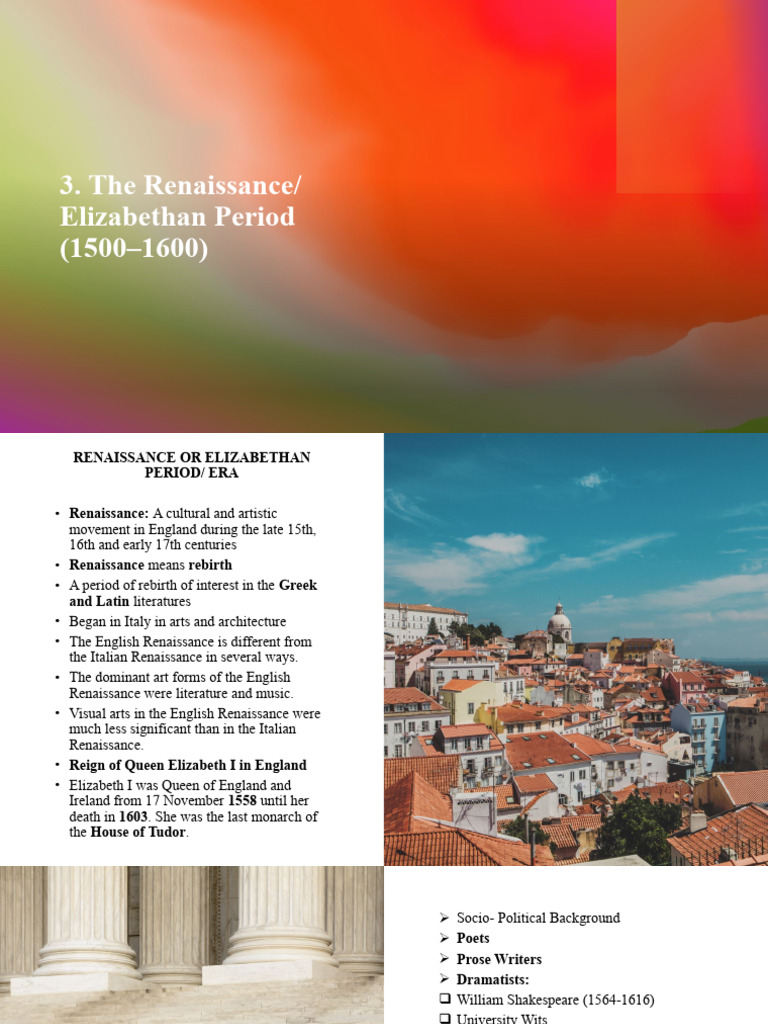 3 Renaissance Period | PDF | Sonnets | William Shakespeare