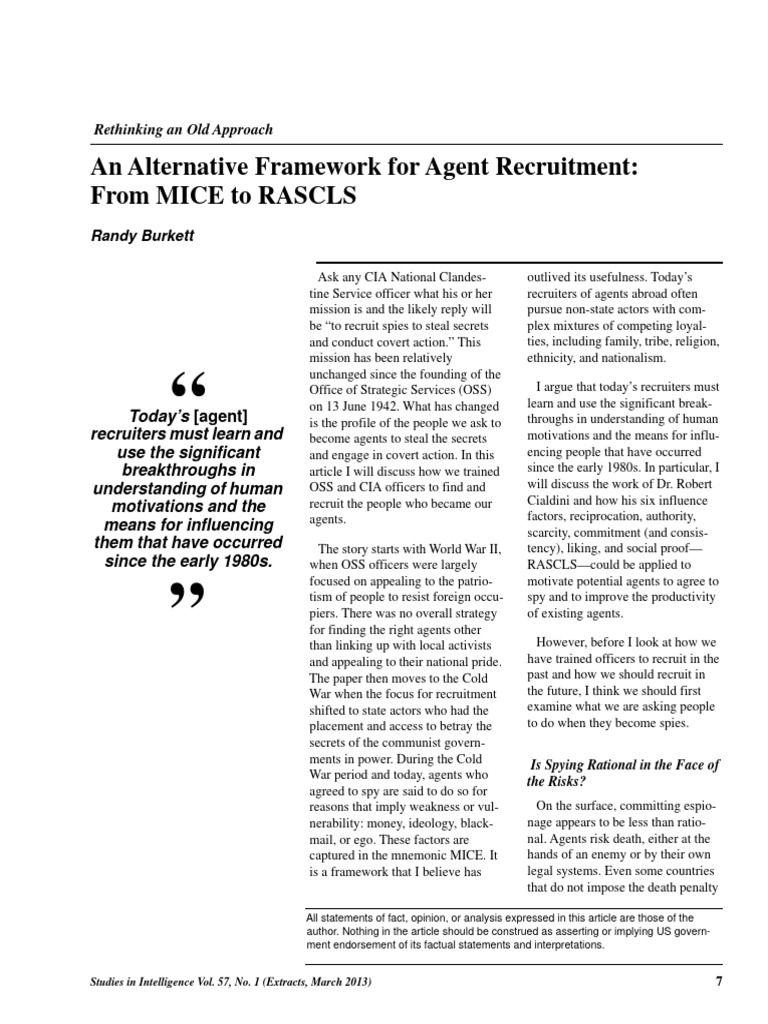Modernizing Agent Recruitment Strategies | PDF | Espionage | Office Of ...