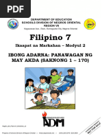 (Week 1) FIL 7 Q2 Nasusuri Ang Mga Detalye NG Tekstong Pampanitikan para Sa Kritikal | PDF